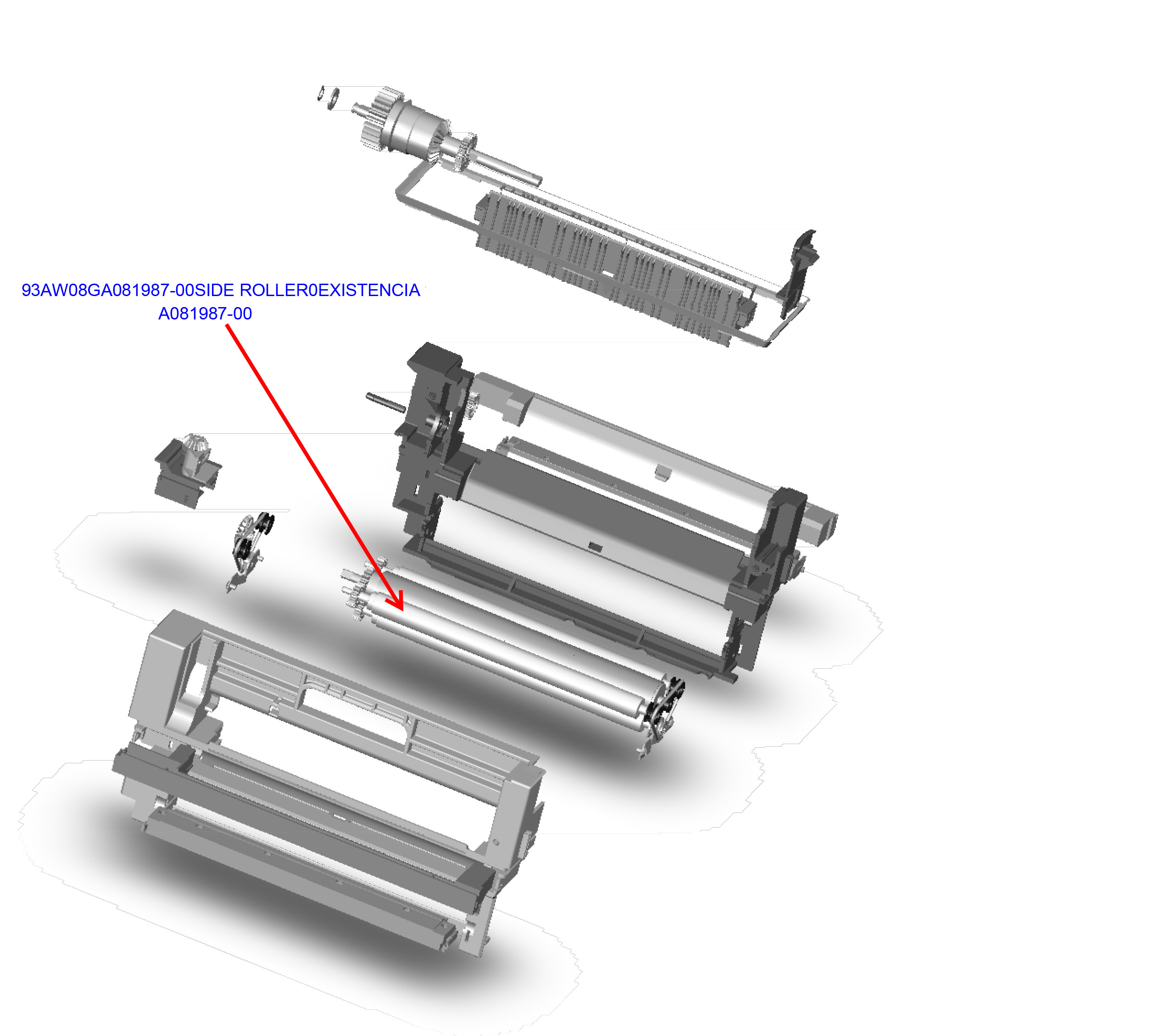A081987 Noritsu Minilab Parts QSS3501 Fuji Frontier LP7100 Minilab Roller